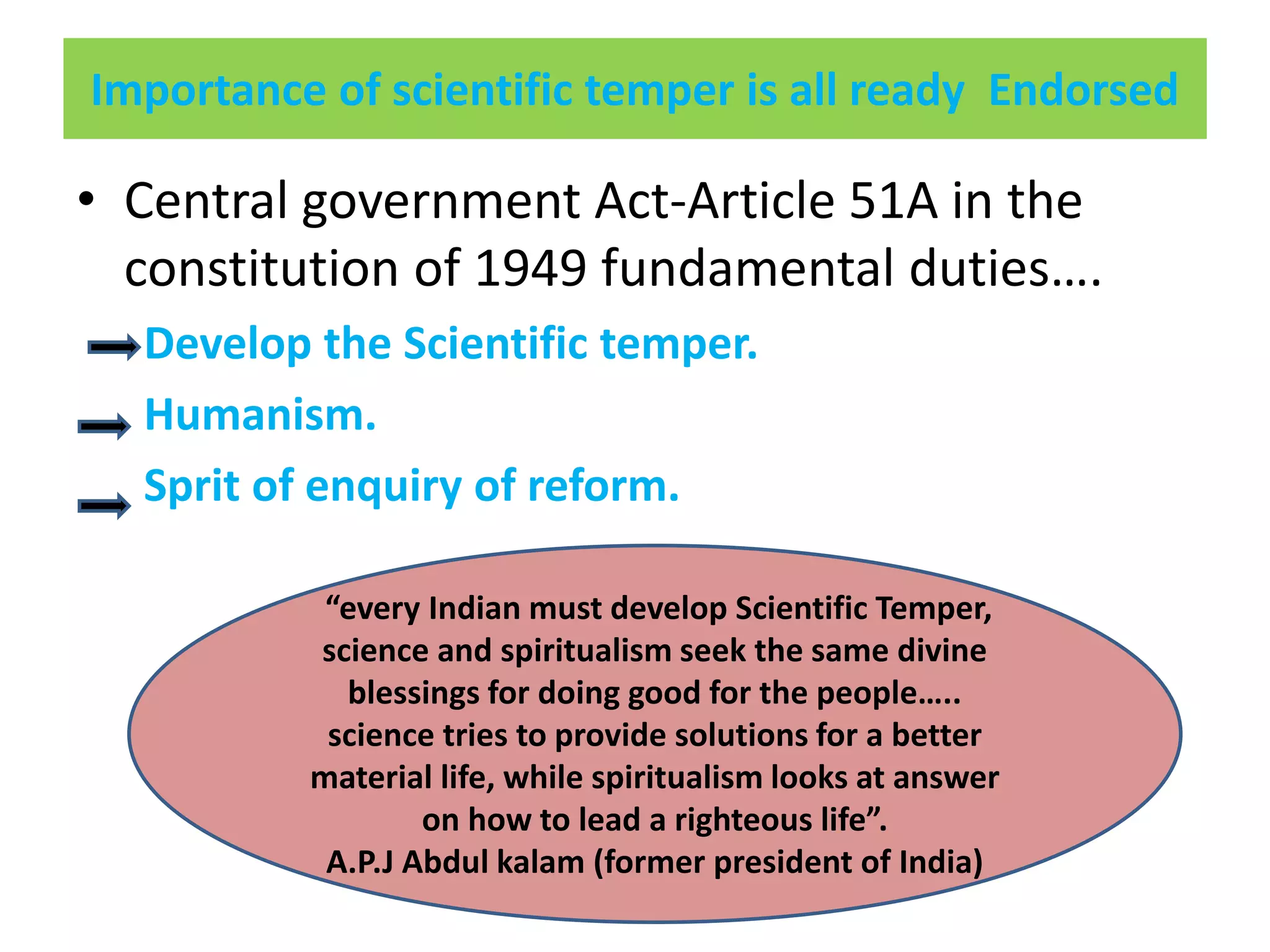 Scientific temper | PPTX