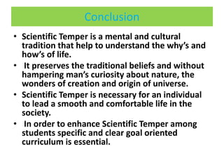 Scientific temper | PPTX