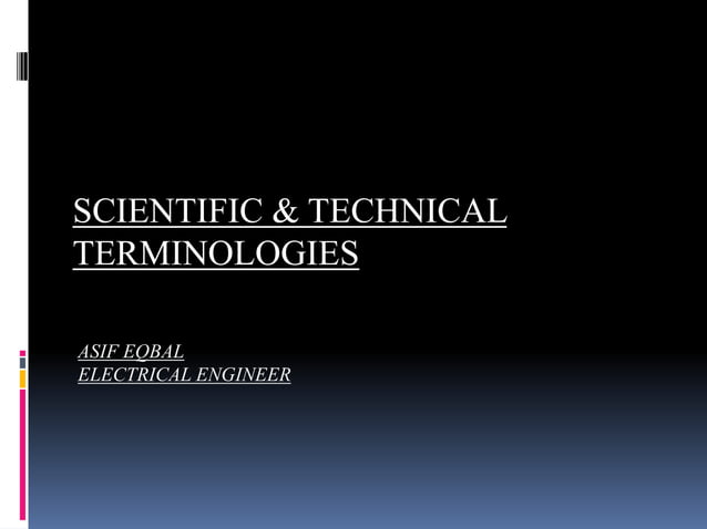 Scientific terminology | PPTX | Physics | Science