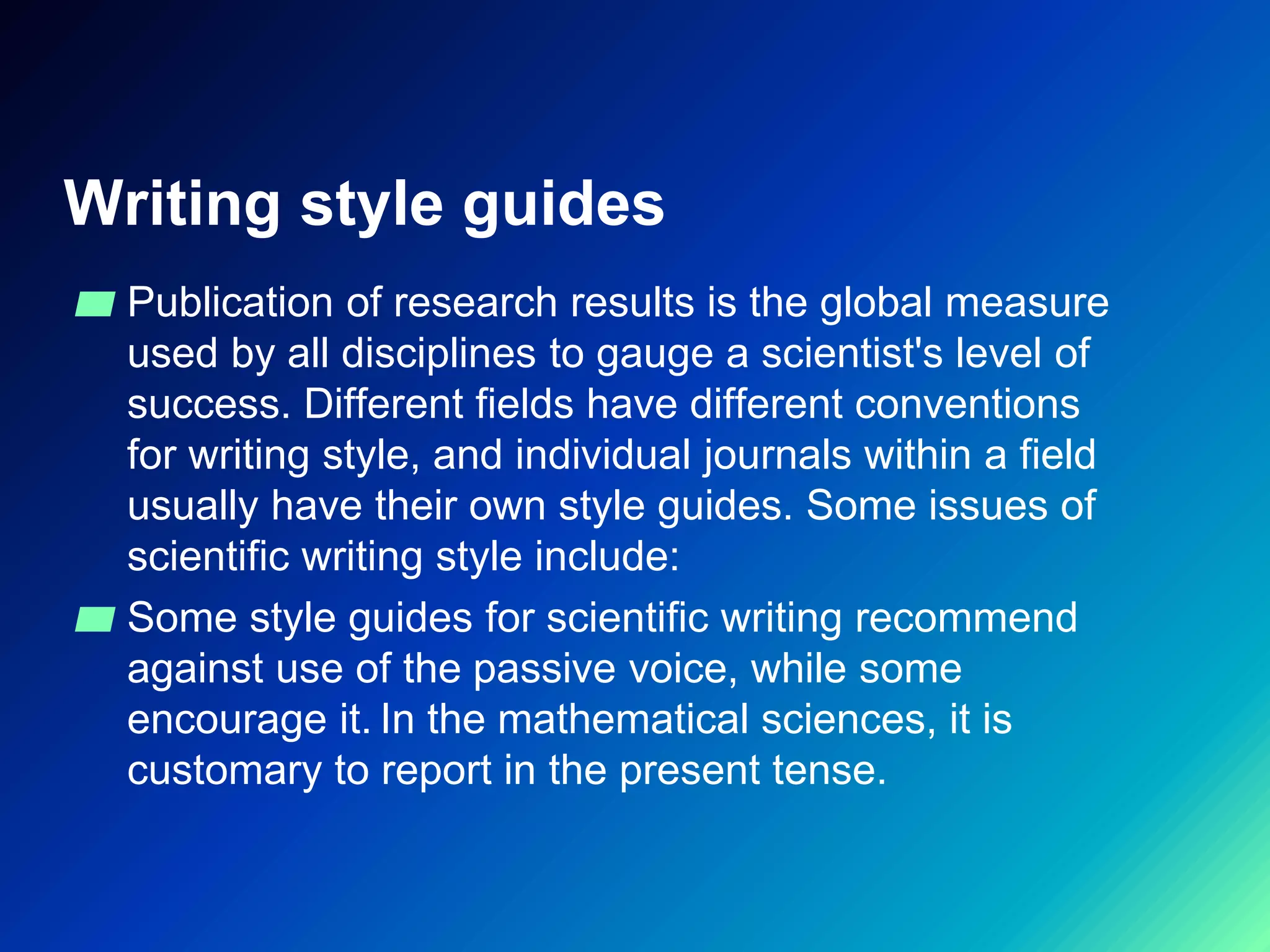 Scientific writing | PPTX