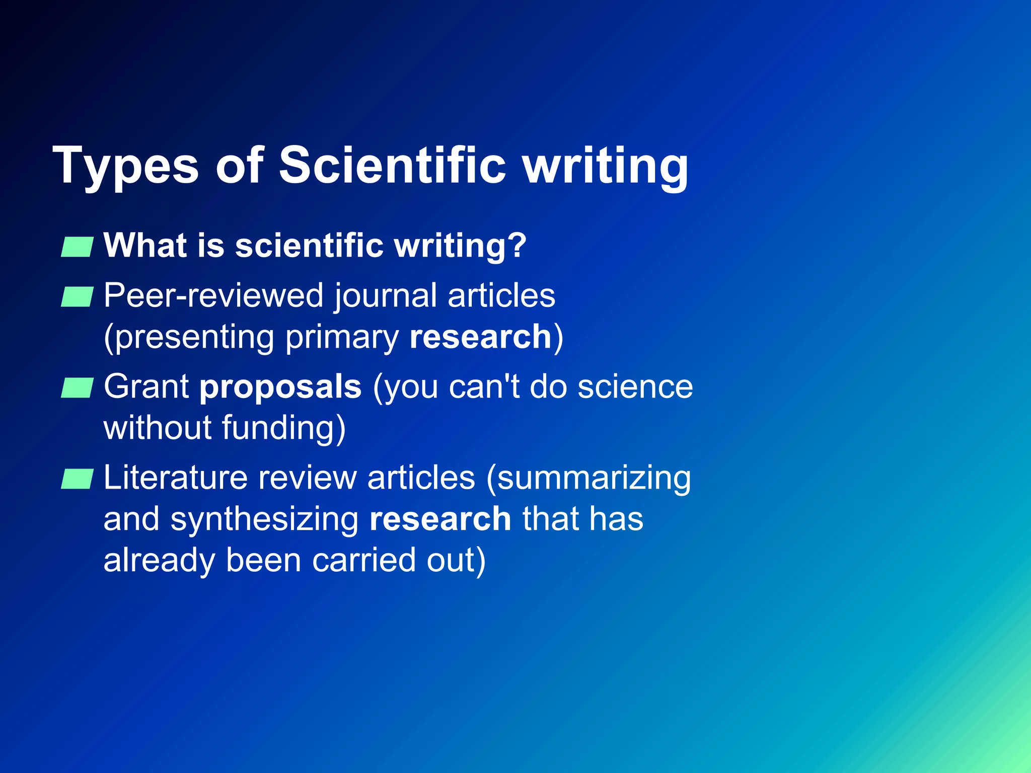 Scientific writing | PPTX