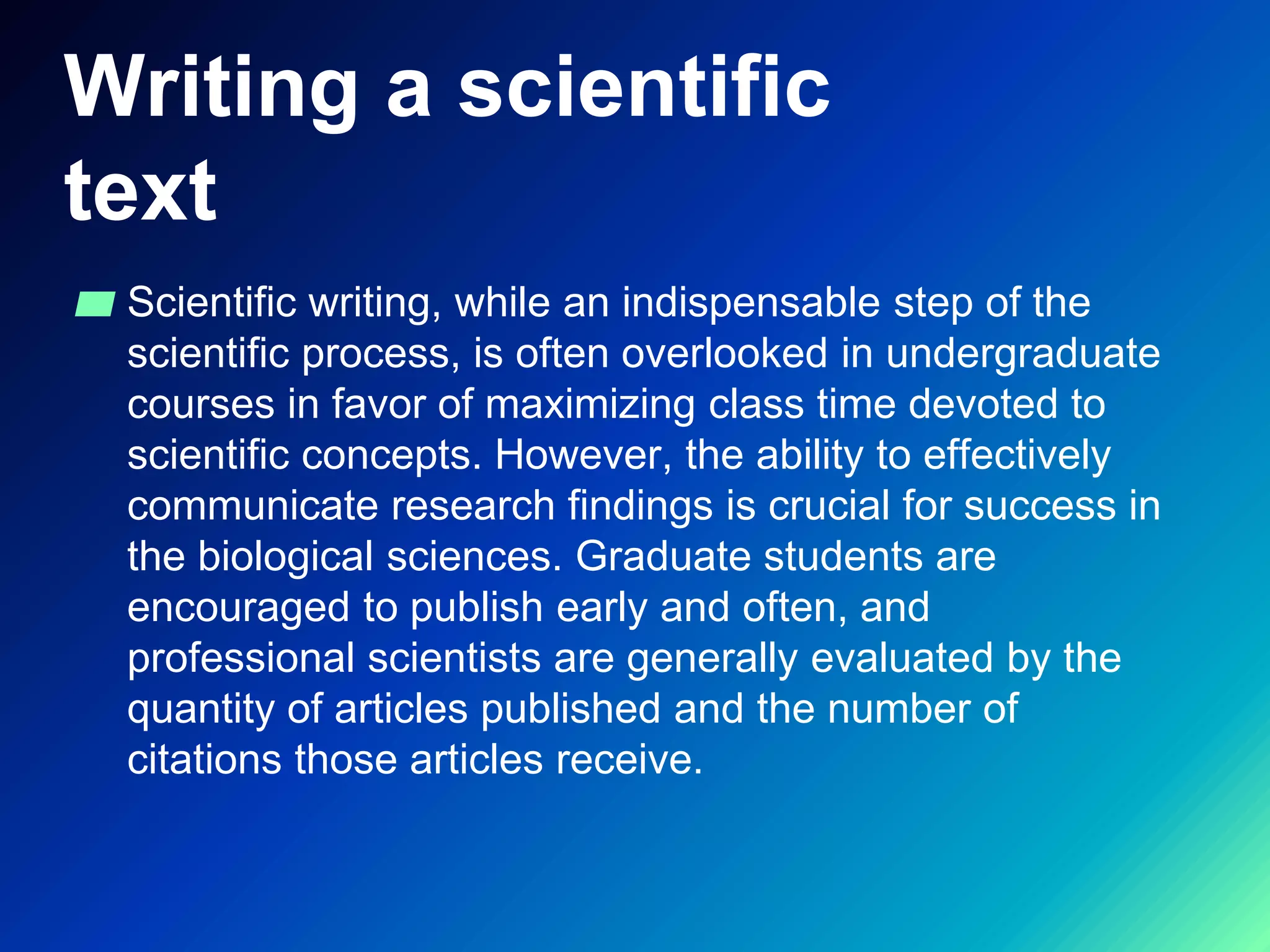 Scientific writing | PPTX