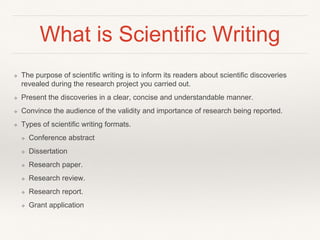 Scientific writing paper | PPT