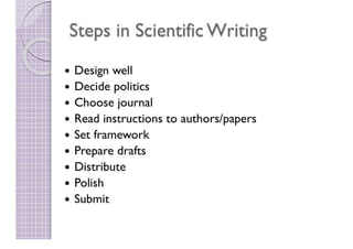 Scientific Writing In Medical Sciences | PPT