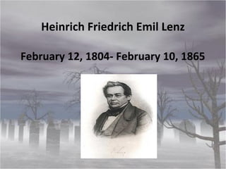 H.F.E Lenz | PPT