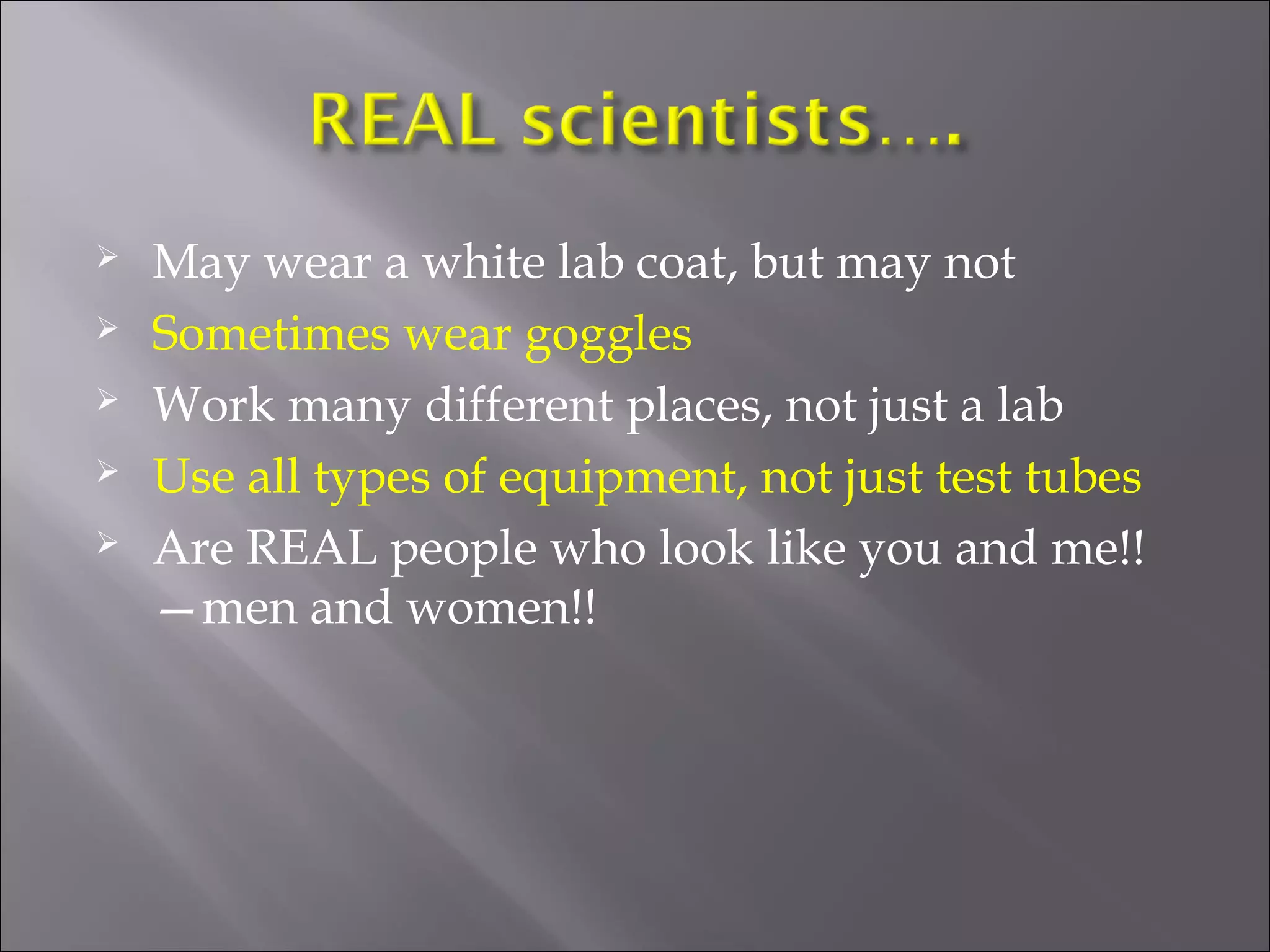 Scientists stereotypes | PPT