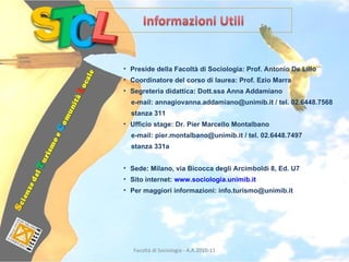 Scienze Del Turismo Università Bicocca | PPT