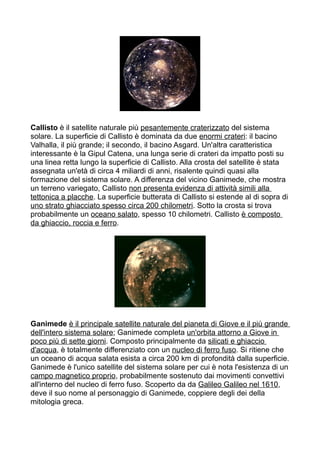 Scienze - Giove Veronica Bandini | DOC
