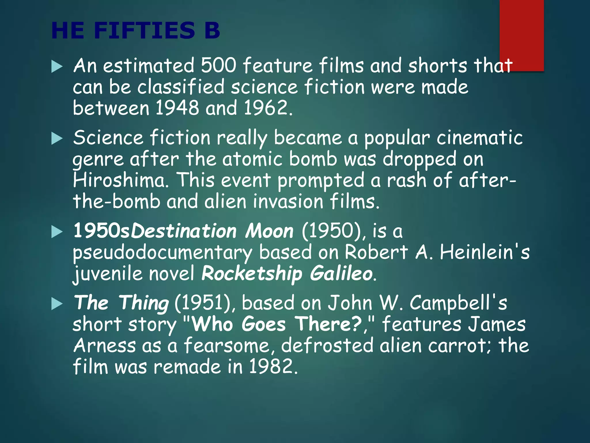 Sci fi and fantasy notes | PPT