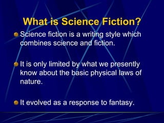 Sci fi and fantasy notes | PPT
