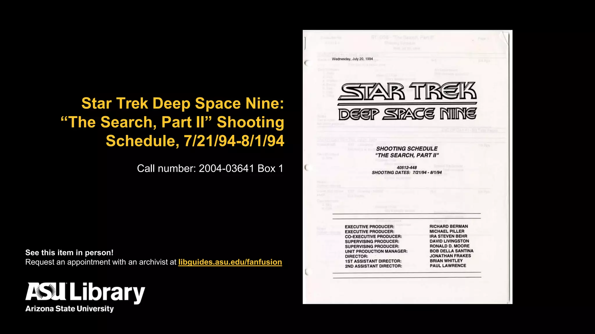 ASU Library Sci-Fi History Collections | PPT