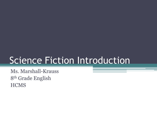 Science Fiction Introduction and Brainstorming | PPT