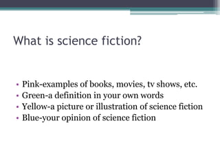 Science Fiction Introduction and Brainstorming | PPT