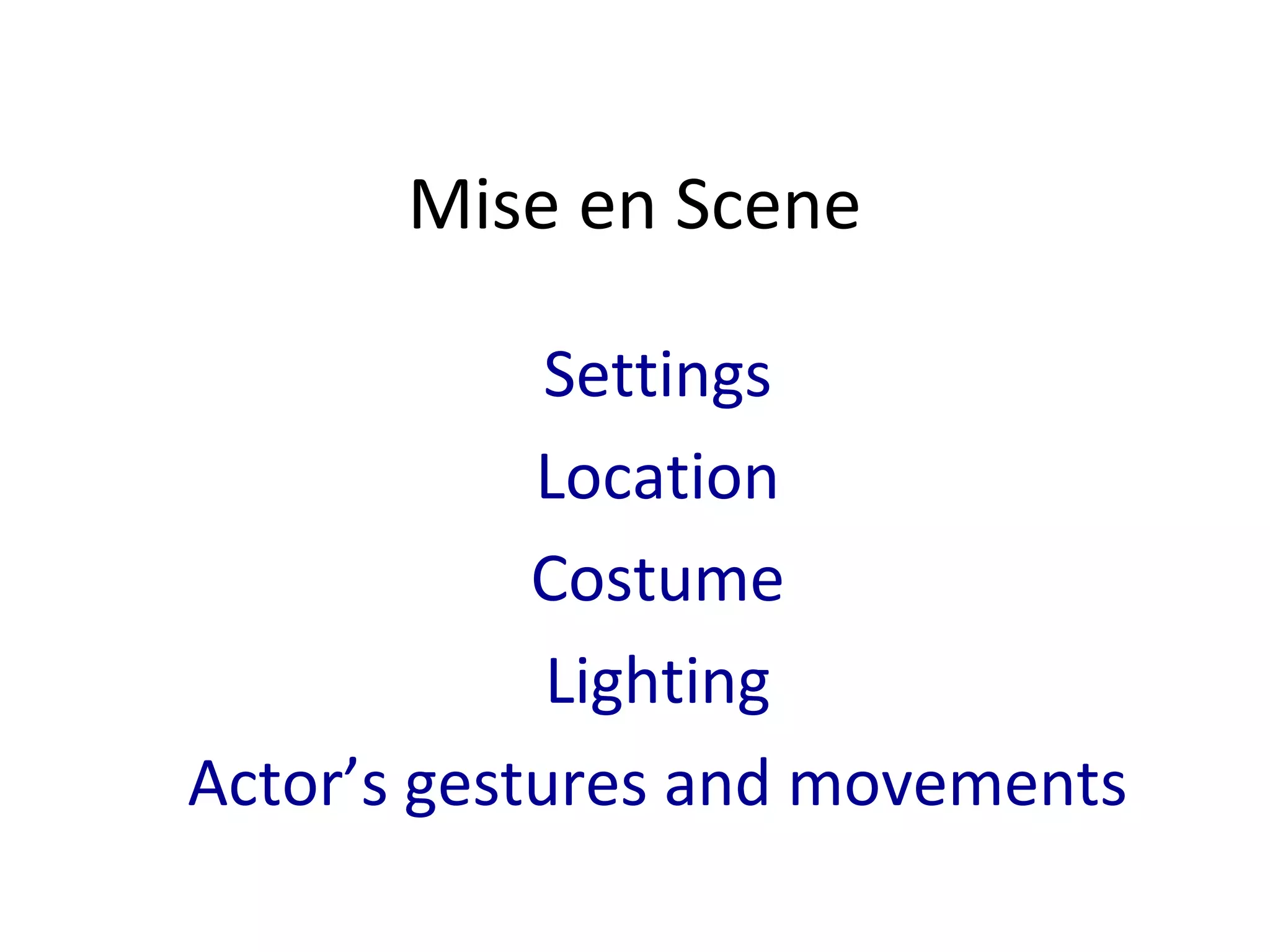 Sci fi mise en scene presentation: student collection | PPT