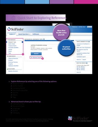 Sci finder quick start guide | PDF