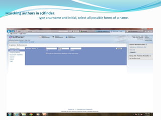 Scifinder scholar ppt | PPTX