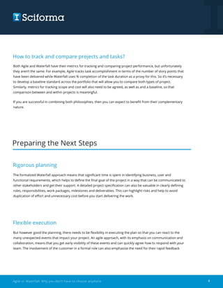 Sciforma agile and_waterfall | PDF | Computer Software and Applications | Computing