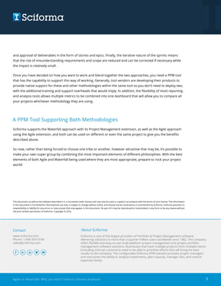 Sciforma agile and_waterfall | PDF | Computer Software and Applications | Computing