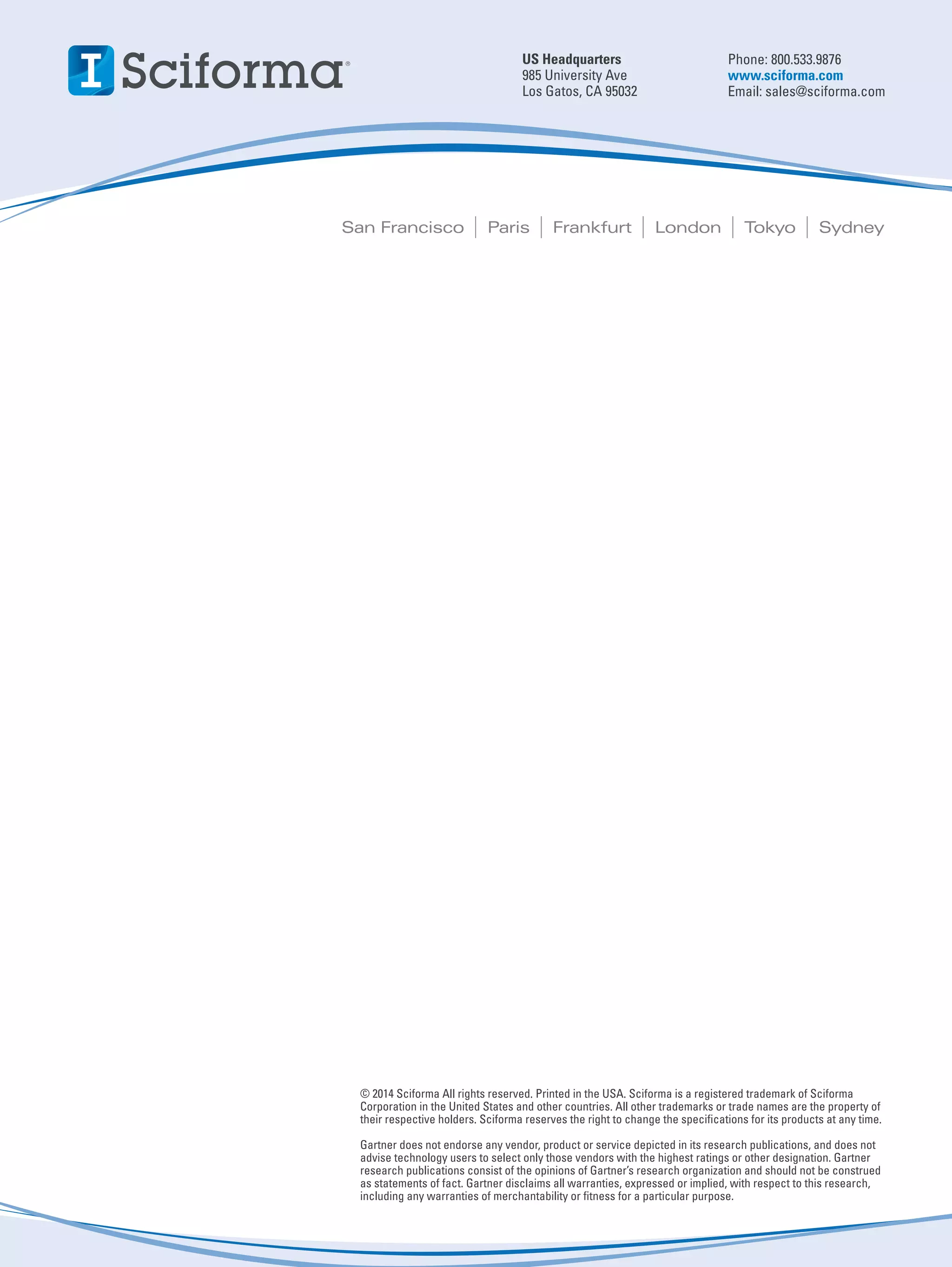 Sciforma agile brochure | PDF | Technology & Computing