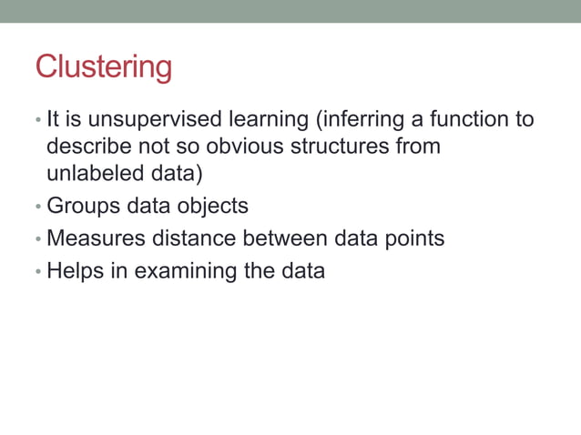 Clustering: A Scikit Learn Tutorial | PPT