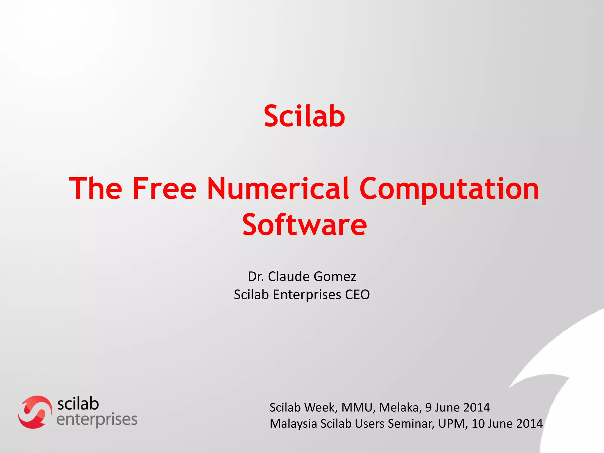 Scilab-by-dr-gomez-june2014 | PDF