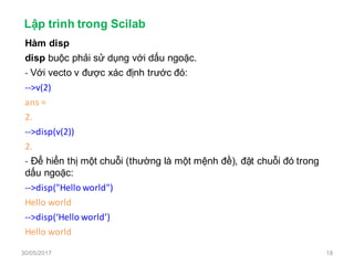 Tìm hiểu về scilab, và cách sử dụng scilab | PDF