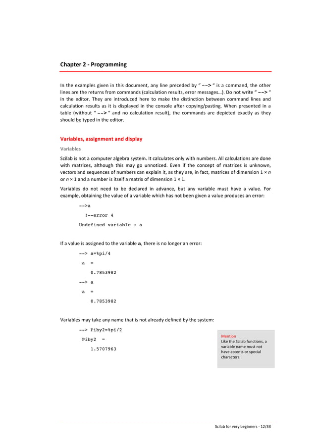 Scilab for beginners | PDF