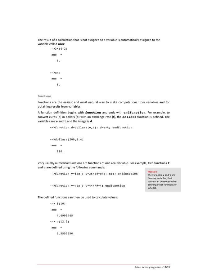 Scilab for beginners | PDF