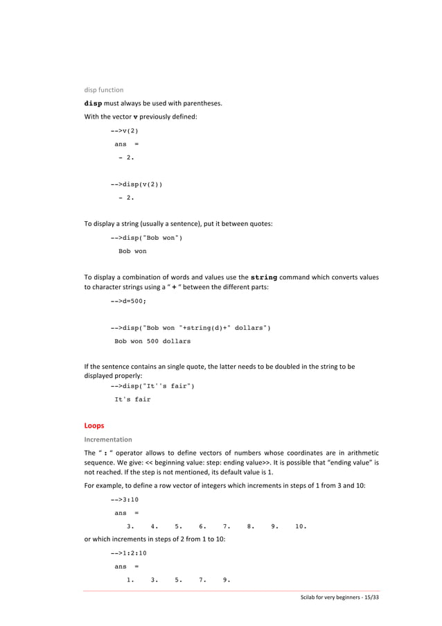 Scilab for beginners | PDF
