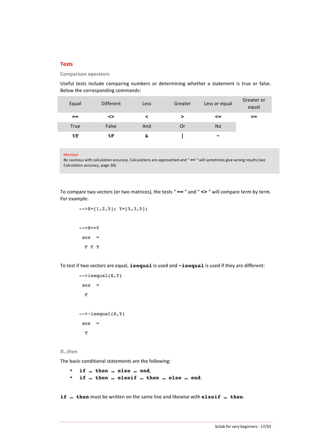 Scilab for beginners | PDF