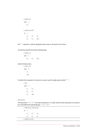 Scilab for beginners | PDF