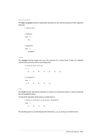 Scilab for beginners | PDF