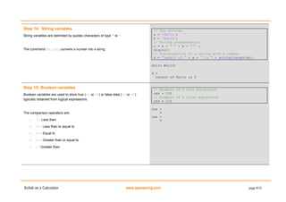 Scilab as a calculator | PDF