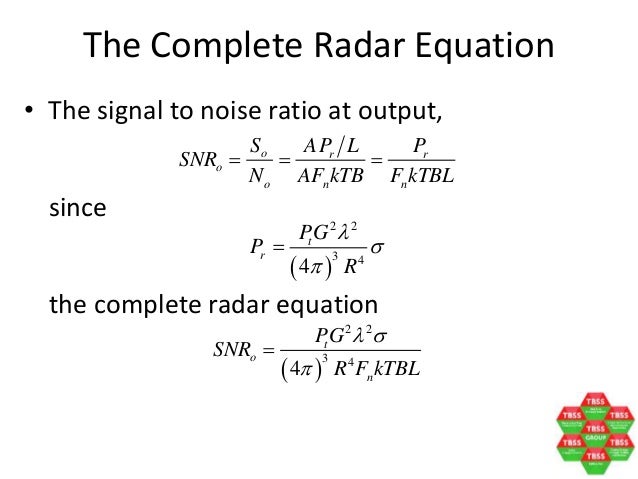 Radar Systems for NTU, 1 Nov 2014