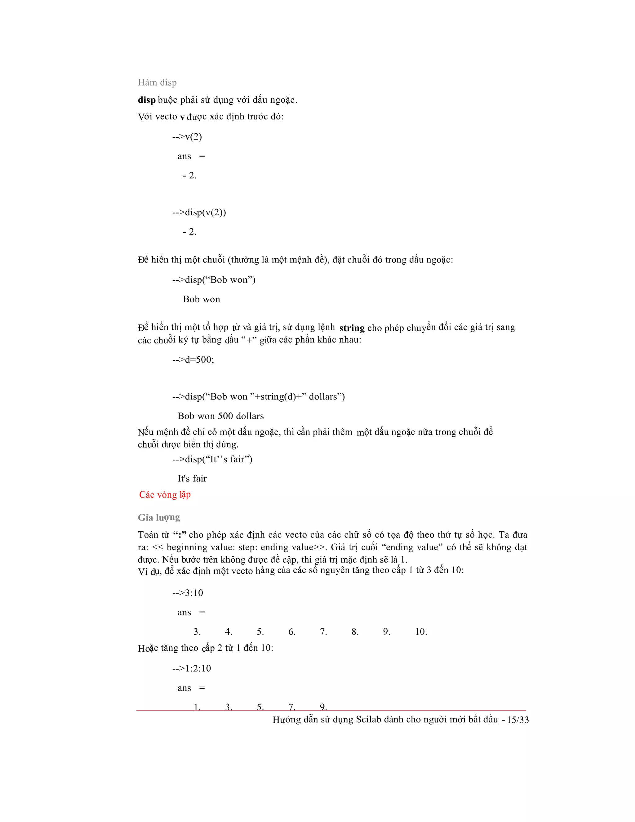 Scilab for Beginners (Vietnamese) | PDF