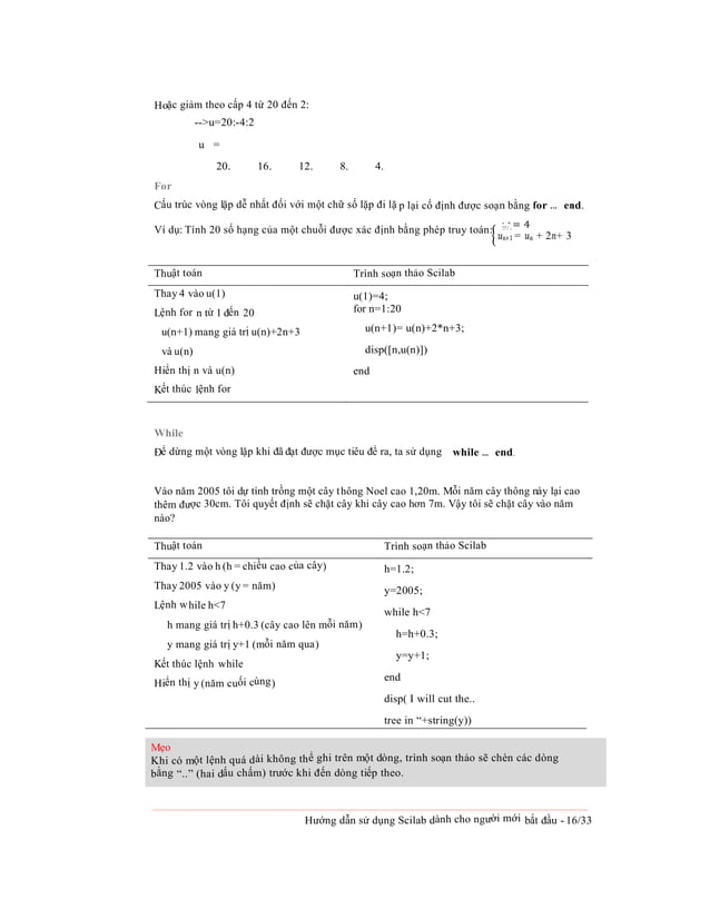 Scilab for Beginners (Vietnamese) | PDF
