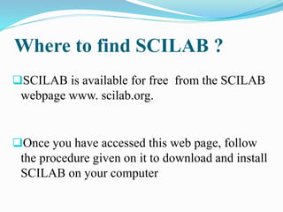 Scilab presentation | PPTX