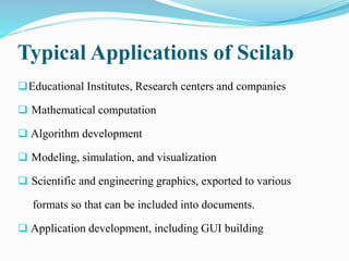 Scilab presentation | PPTX