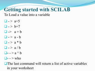 Scilab presentation | PPTX