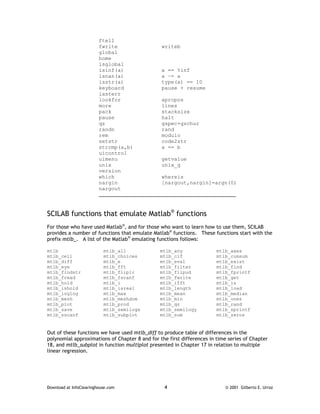 Scilab vs matlab | PDF | Physics | Science