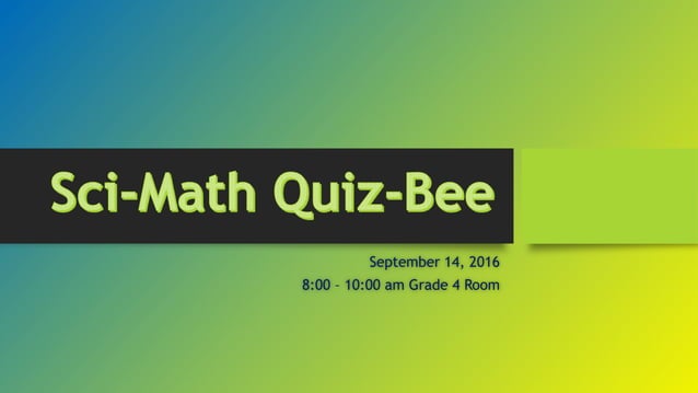 Sci math quiz bee | PPTX | Chemistry | Science