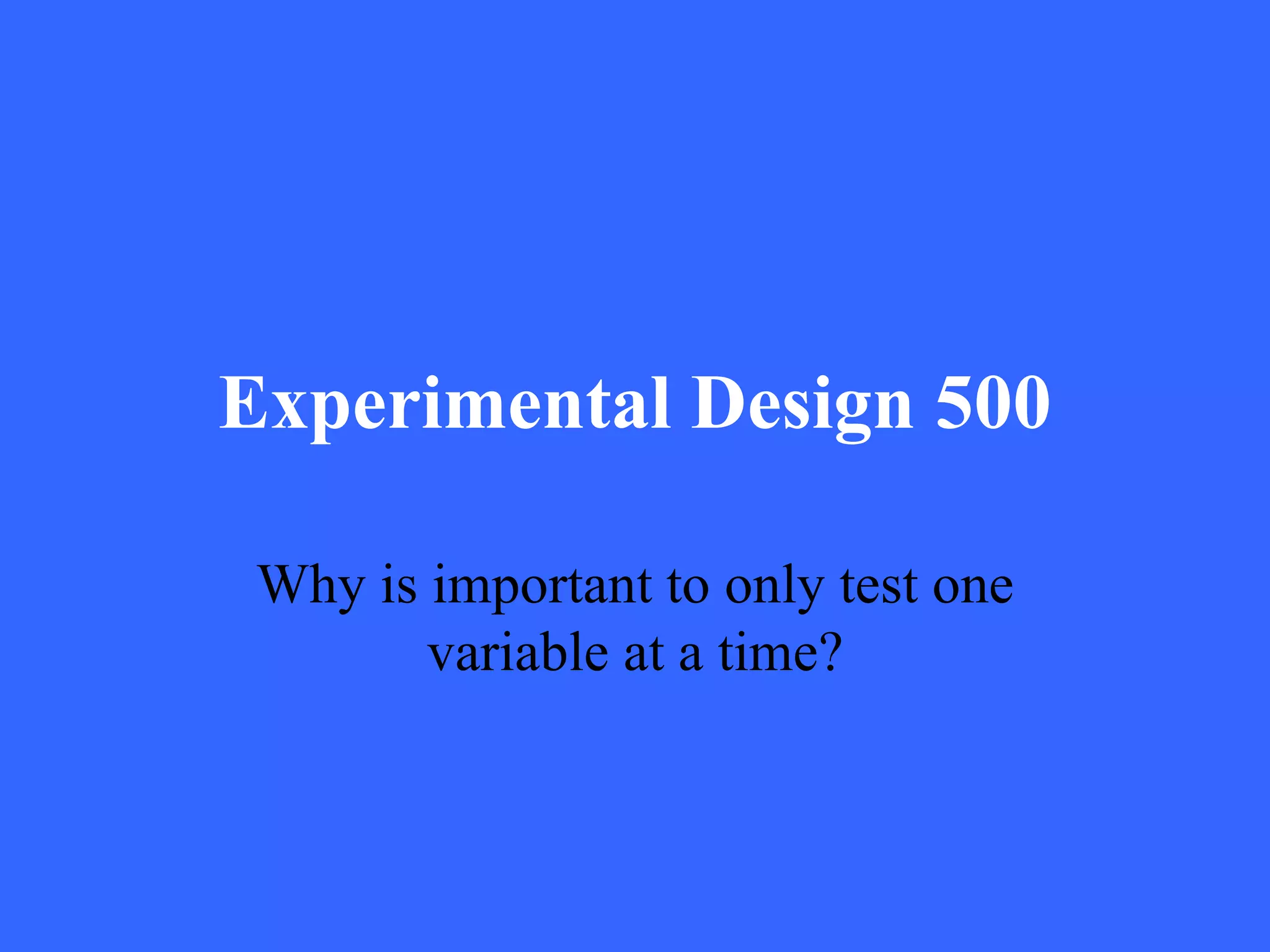 Scientific Method Jeopardy | PPT