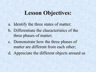 Scince4-Matter grade 4 with laboratory activity | PPT