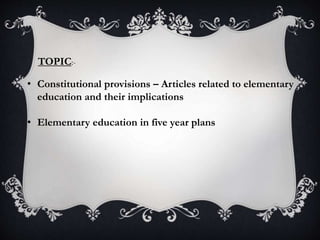 Elementary Education | PPTX