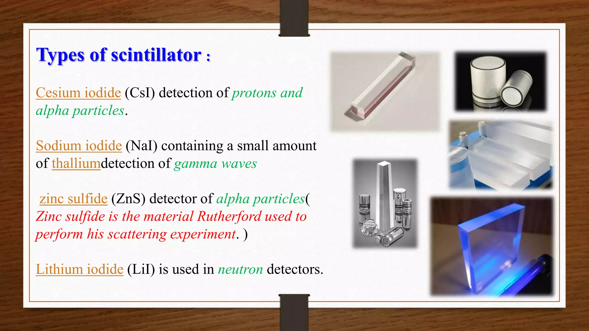 Scintillation Counter and Semiconductor Detector | PPTX