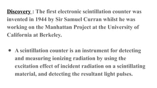 Scintillation and Cherenkov counters by Jai Ganesh R.pptx