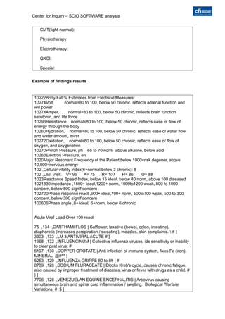 SCIO biofeedback scam software analysis fraude hoax | PDF