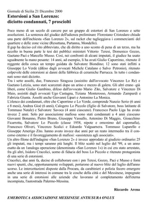 Scioglimento c.c. isola mafia san lorenzo 21 dic 2000 bruno vassallo ...