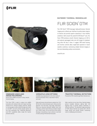 Datasheet 60Hz | Flir Scion OTM | Optics Trade | PDF | Cameras and ...