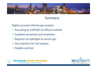 Scion instruments refinery gas analyzer saranalab mandiri analitika | PDF